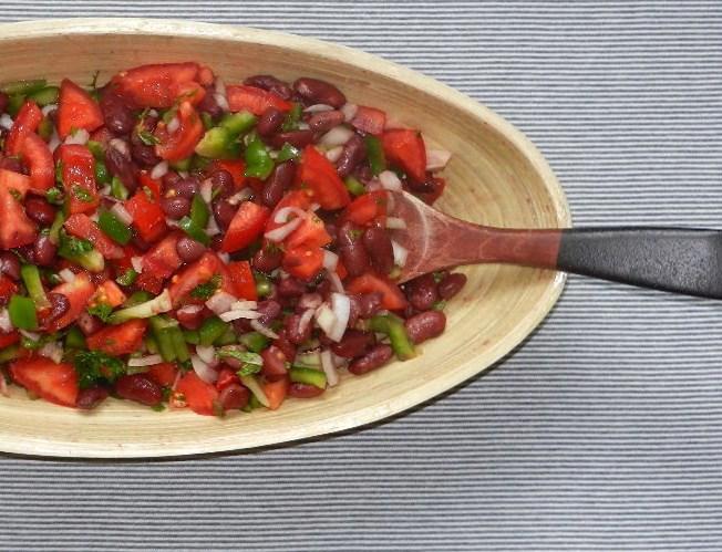 Salade d'haricots rouges ~ Poulet rôti & patates douces | Avekapeti